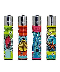 Isqueiro Clipper Maxi Holiday Concha (Display c/ 24un) – Tabacaria Floripa